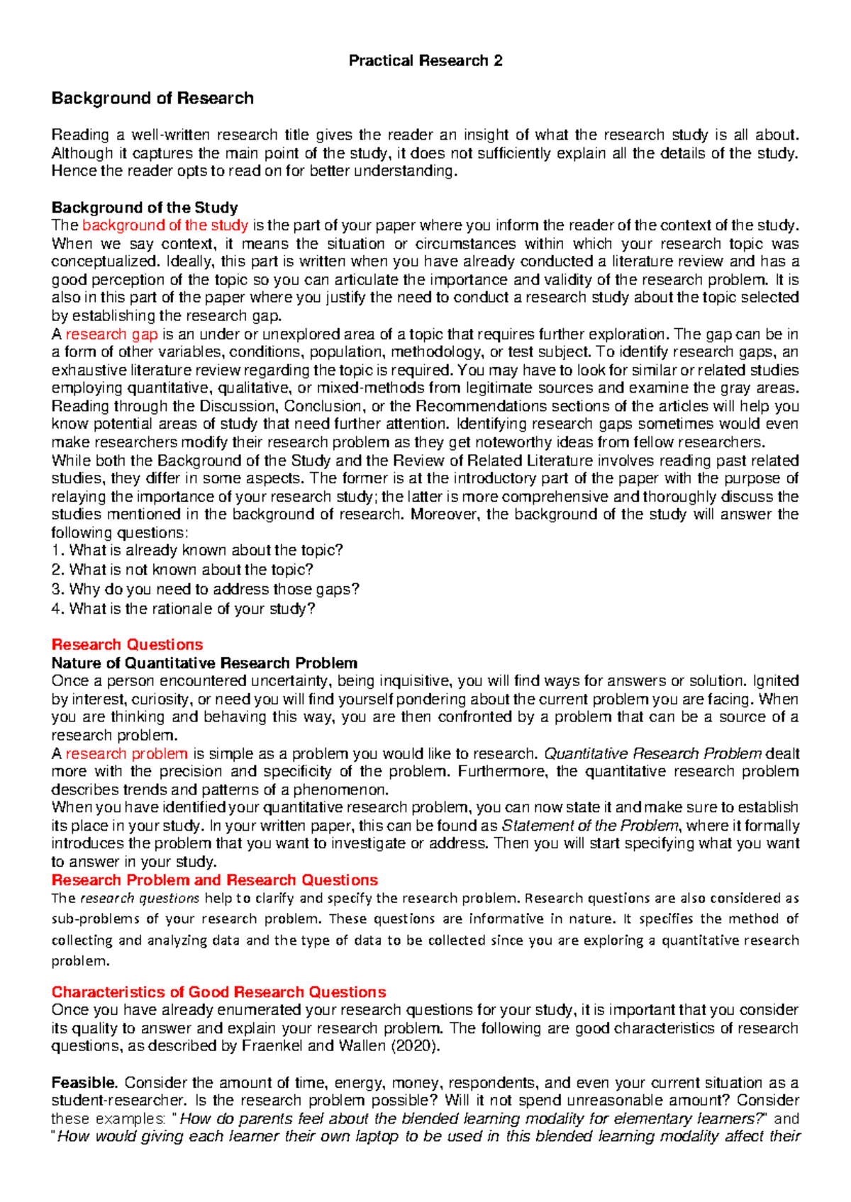 Practical Research 2: Understanding Research Background and Framework ...