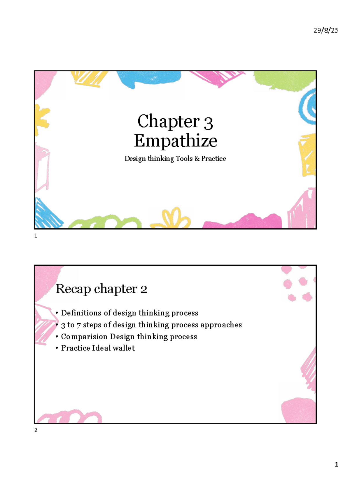 Chapter 3: Empathize - Design Thinking Tools & Methods Recap - Studocu