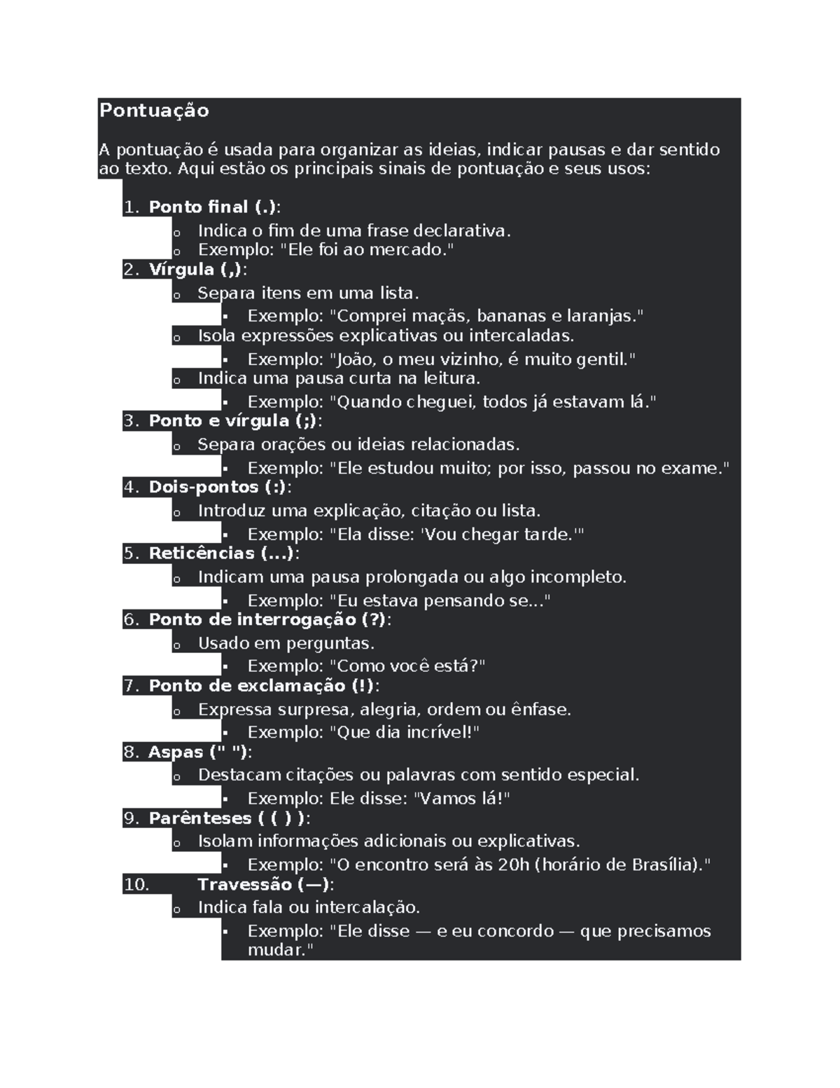 Pontuação - it's a document that will help a lot of people to know how ...