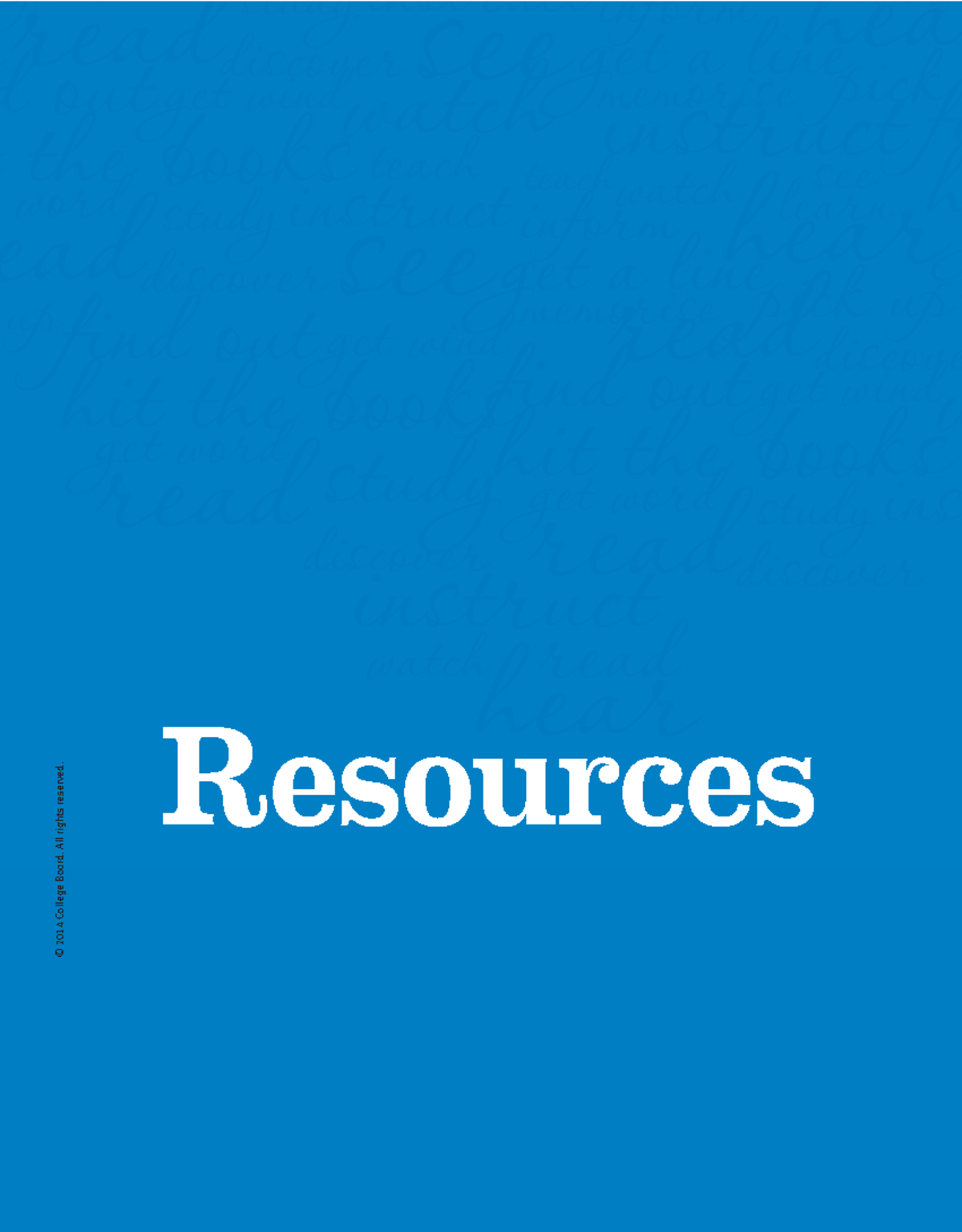 glossary and strategies - Resources © 2014 College Board. All rights ...