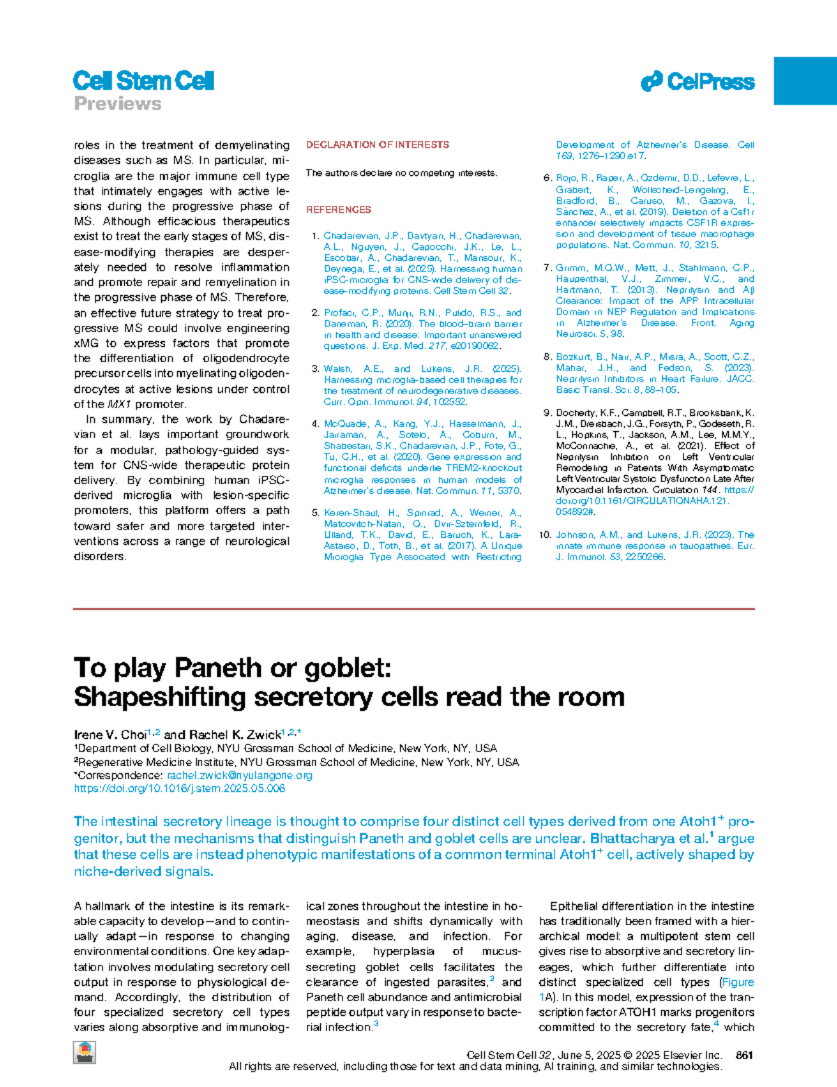 2025 Cell Biology Lecture: Paneth vs Goblet Cell Differentiation ...