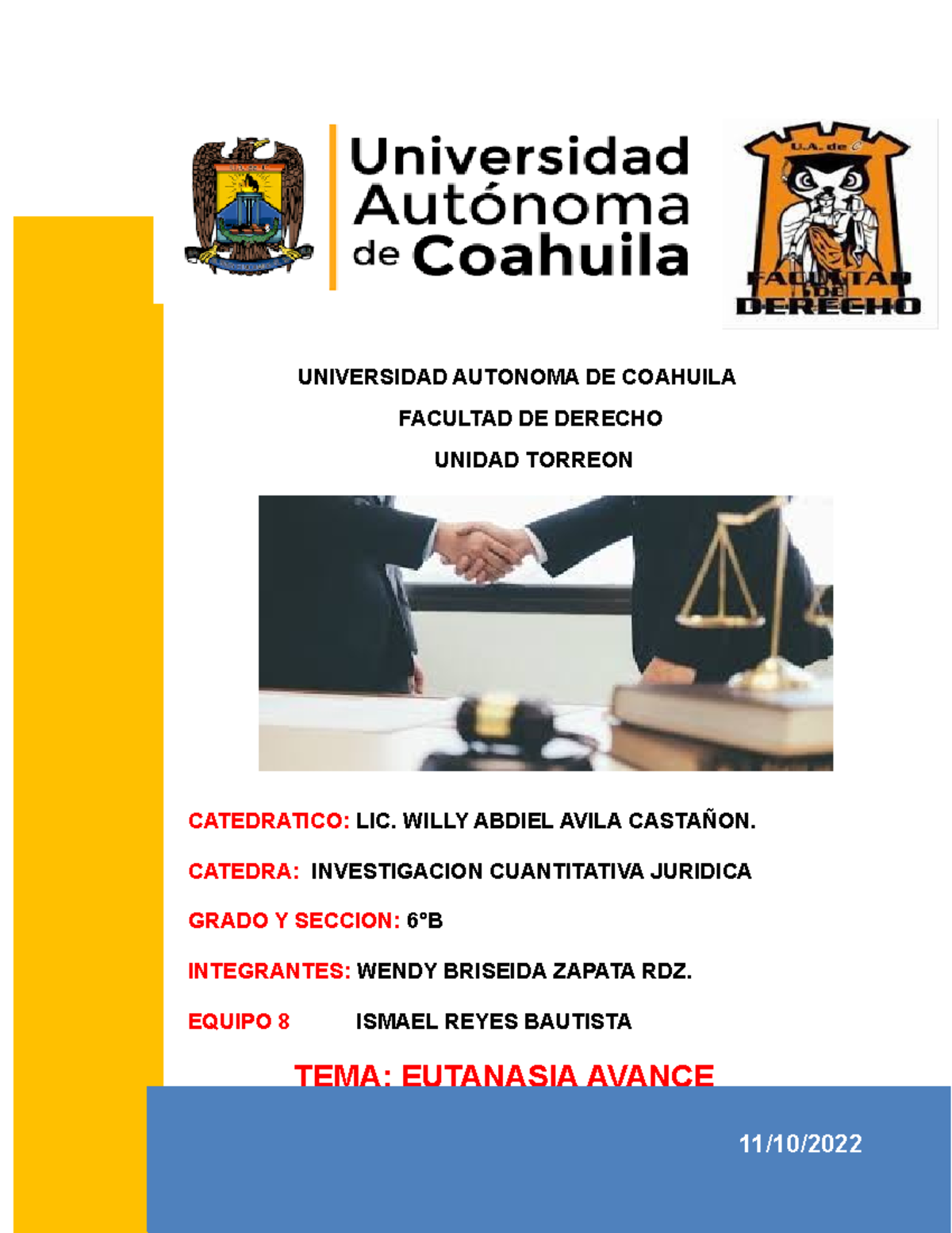 Avance tema eutanasi en mexico investigacion cuantitativa - UNIVERSIDAD ...