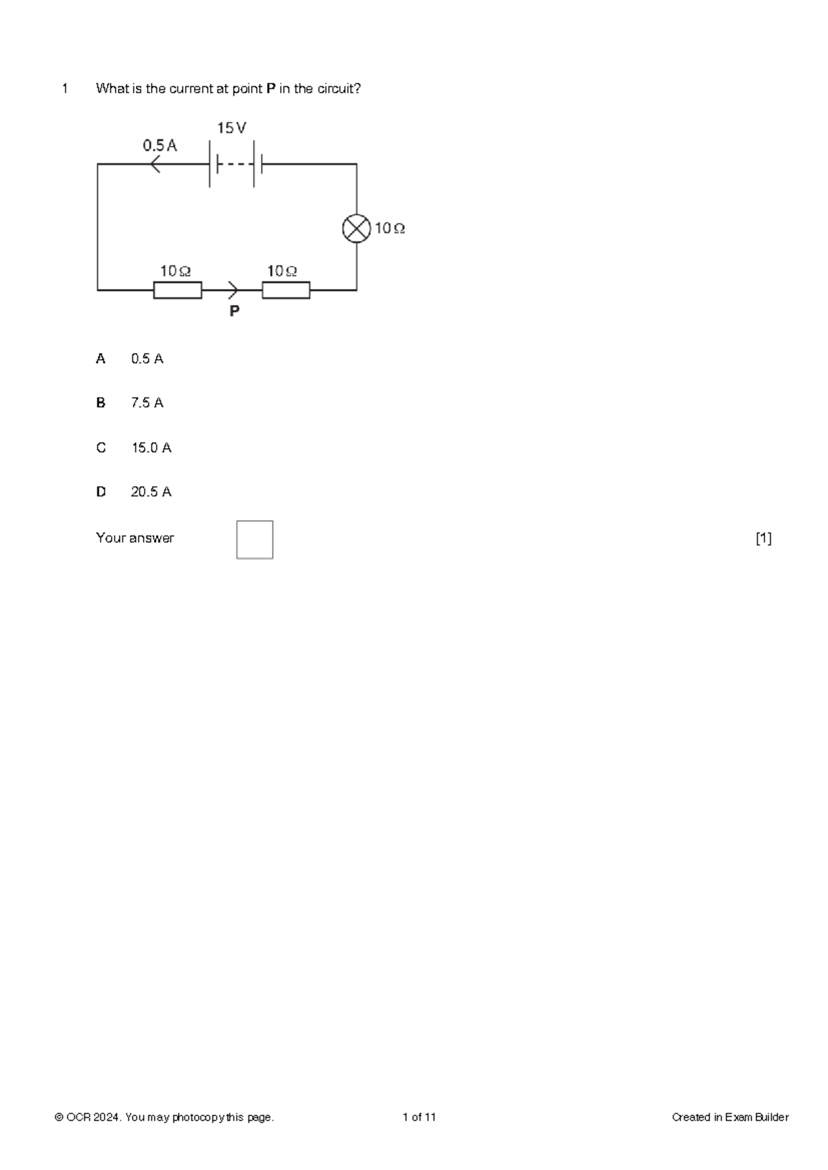 P3.2.1 Practice Questions on Circuit Current and Electrostatics - Studocu