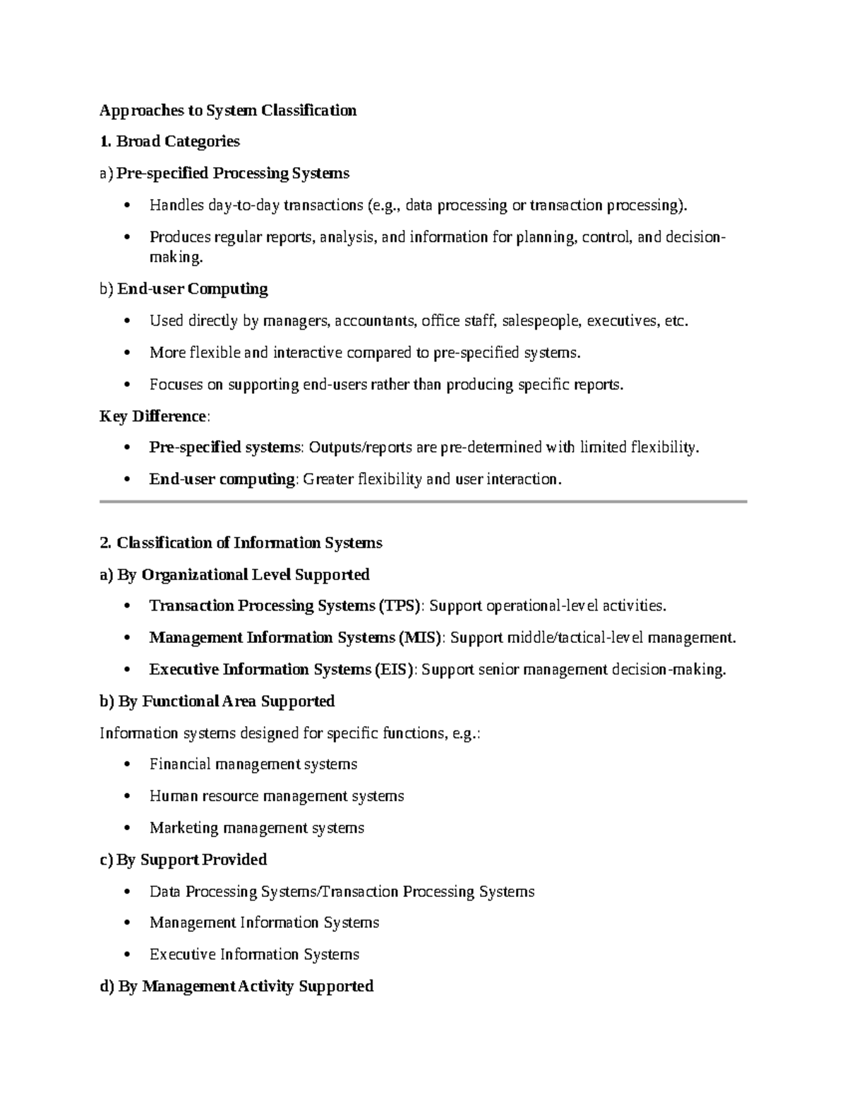 Misk Summary: Approaches to System Classification and Information ...
