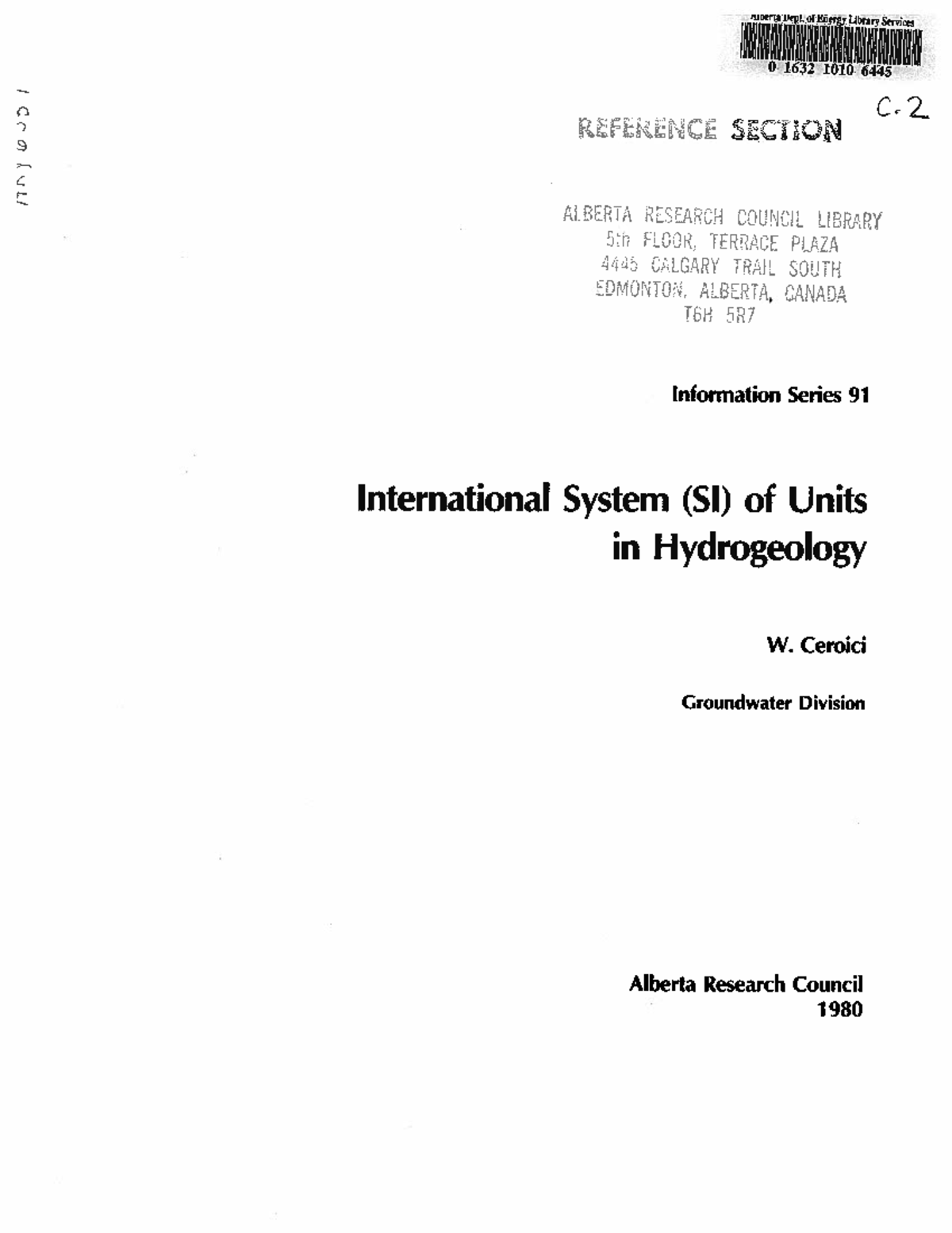 Hydrgeology SI Units - This can be helpful with geohydrology practicals ...