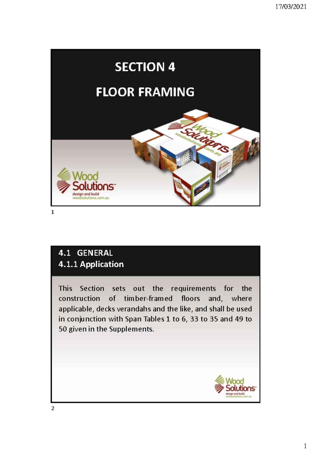 AS 1684 Teaching Guide: Flooring and Decking Installation Standards ...