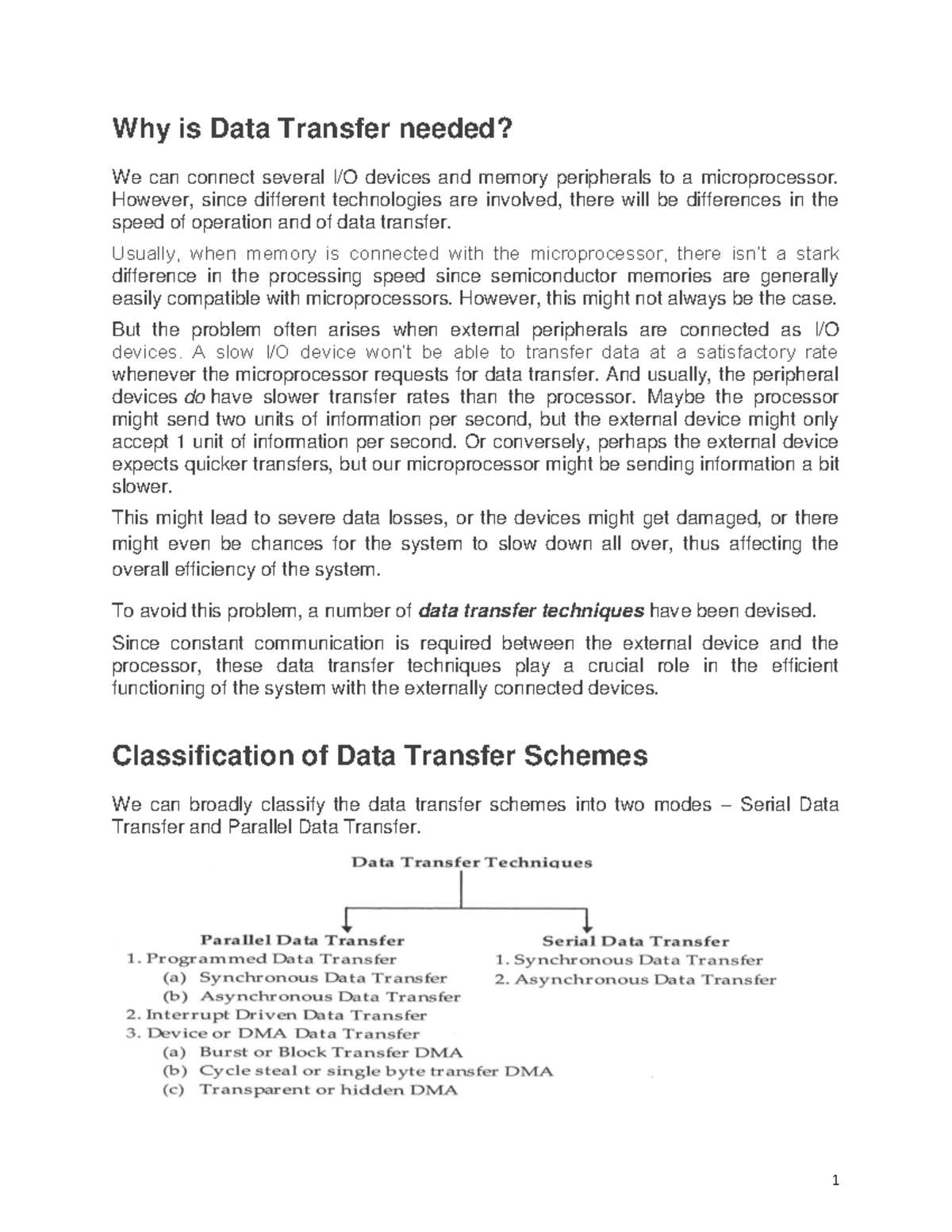 Data Transfer Scheme MPMC - Why is Data Transfer needed? We can connect ...