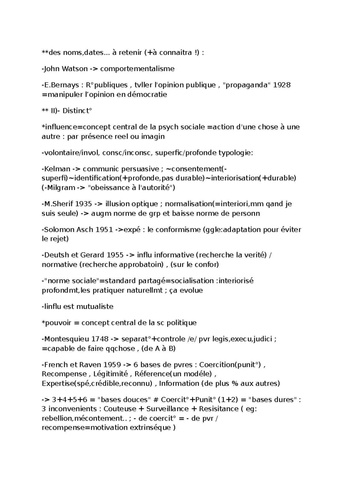 Leçon de Manipulation en Psychologie Sociale (PSY 101) - Studocu