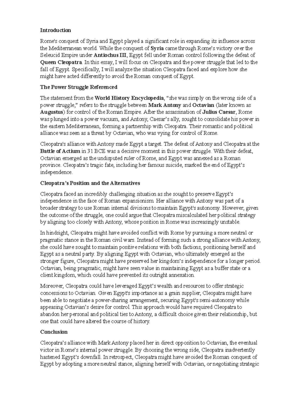 HIST 1421-01 Learning Journal Unit 5 - Introduction Rome's conquest of ...