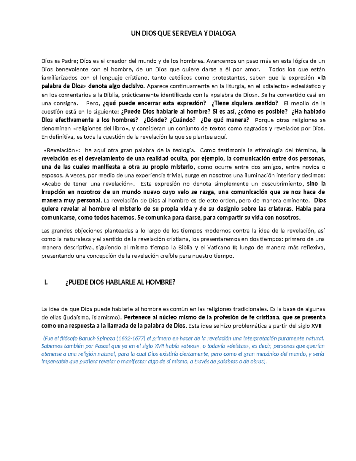UN DIOS QUE SE Revela Y Dialoga - UN DIOS QUE SE REVELA Y DIALOGA Dios ...