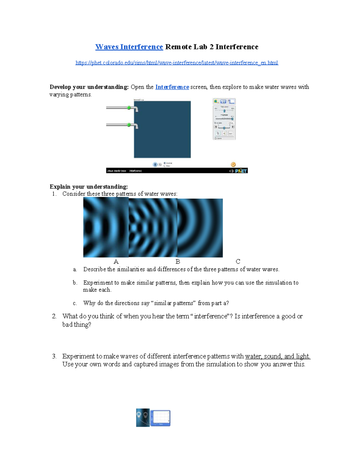 Waves Interference Lab 2: Understanding Wave Patterns and Concepts ...