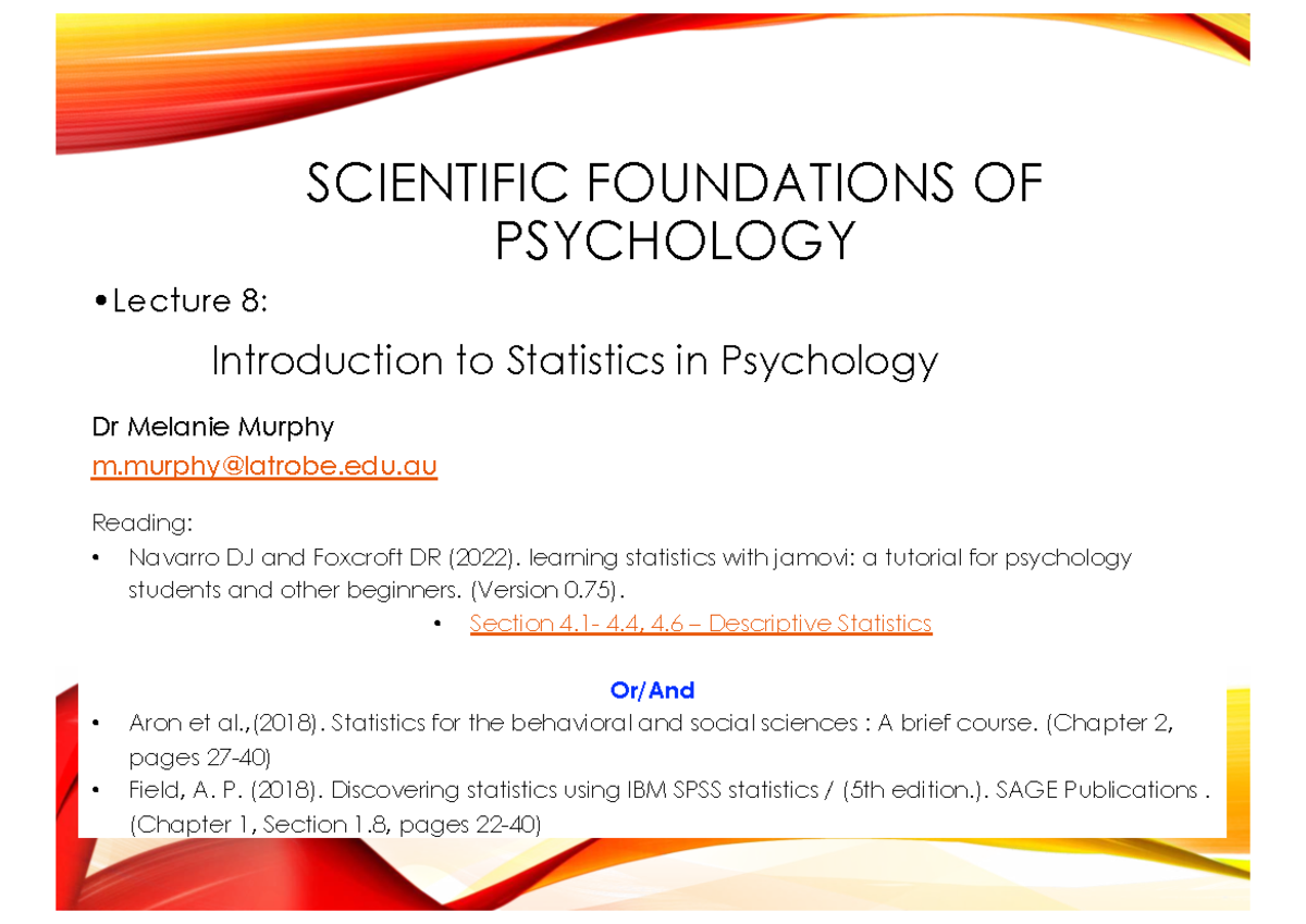 Lecture 8 - SCI 8: Intro to Statistics & Central Tendency Measures ...