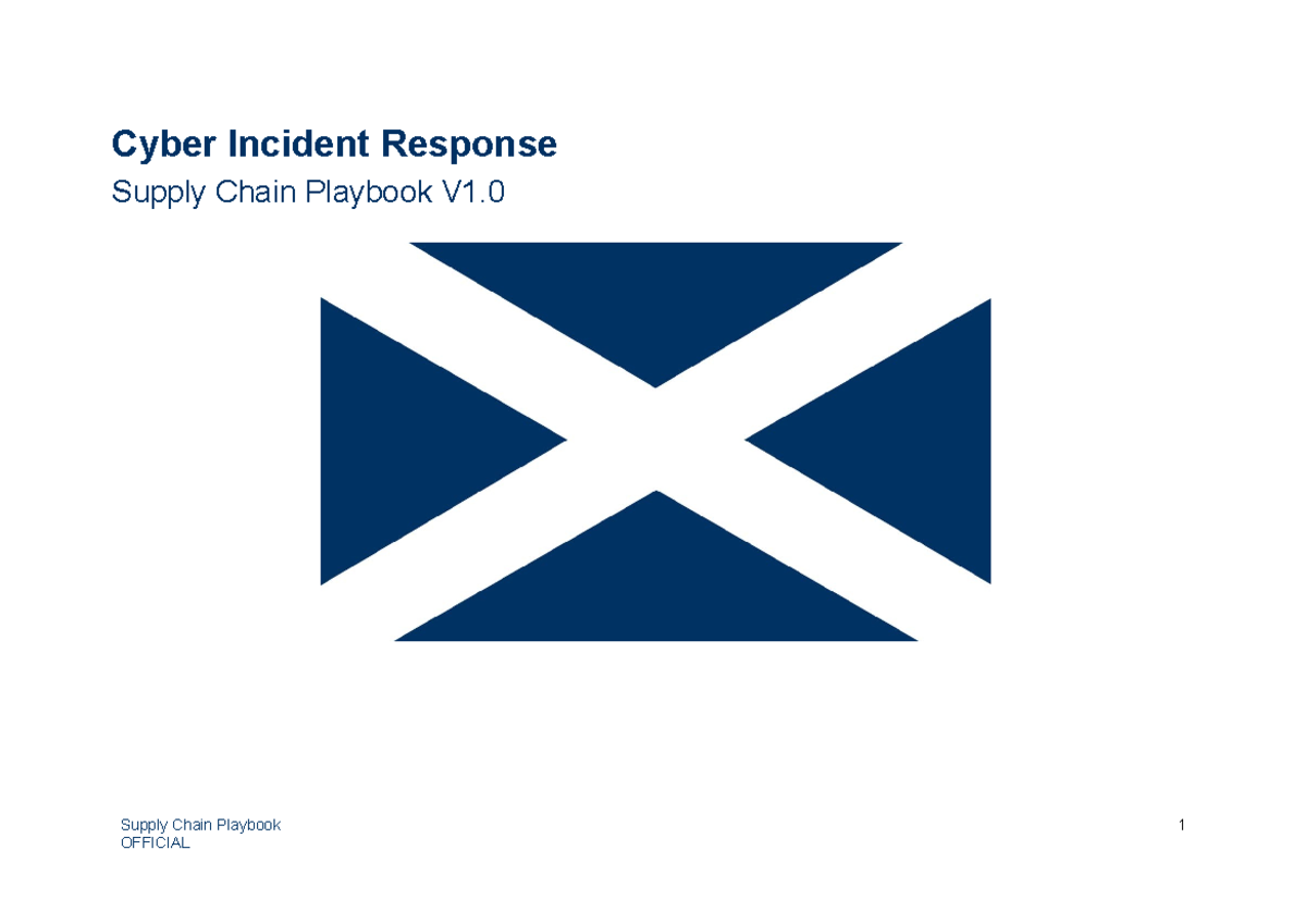 Cyber Incident Response Playbook for Supply Chain Attacks SC3 V1.0 ...