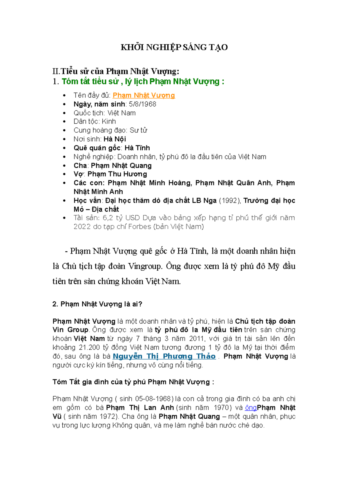 KNST-TIỂU SỬ - KNST-TIỂU SỬ - KHỞI NGHIỆP SÁNG TẠO IIểu sử của Phạm ...