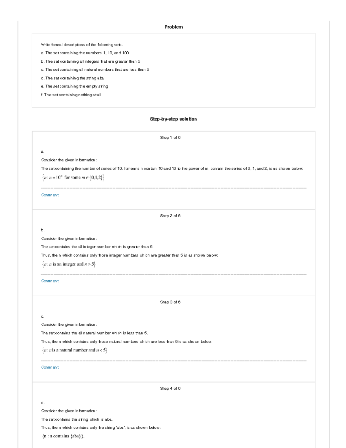 Formal Set Descriptions - Chapter 1 Solutions - Studocu