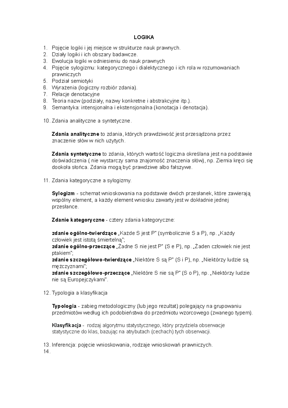 Logika prawnicza - opis - LOGIKA Pojęcie logiki i jej miejsce w ...