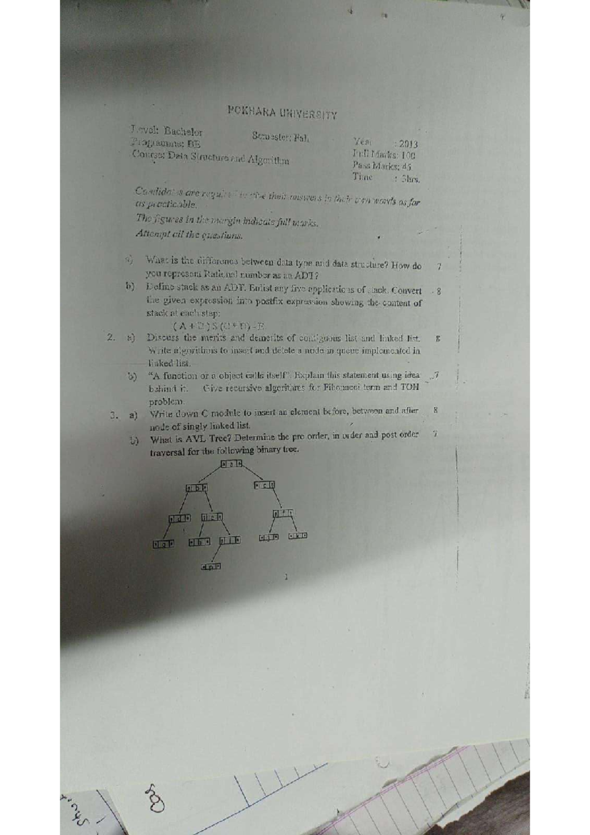 DSA Past Questions Collection: Complete Review for Exam Preparation ...