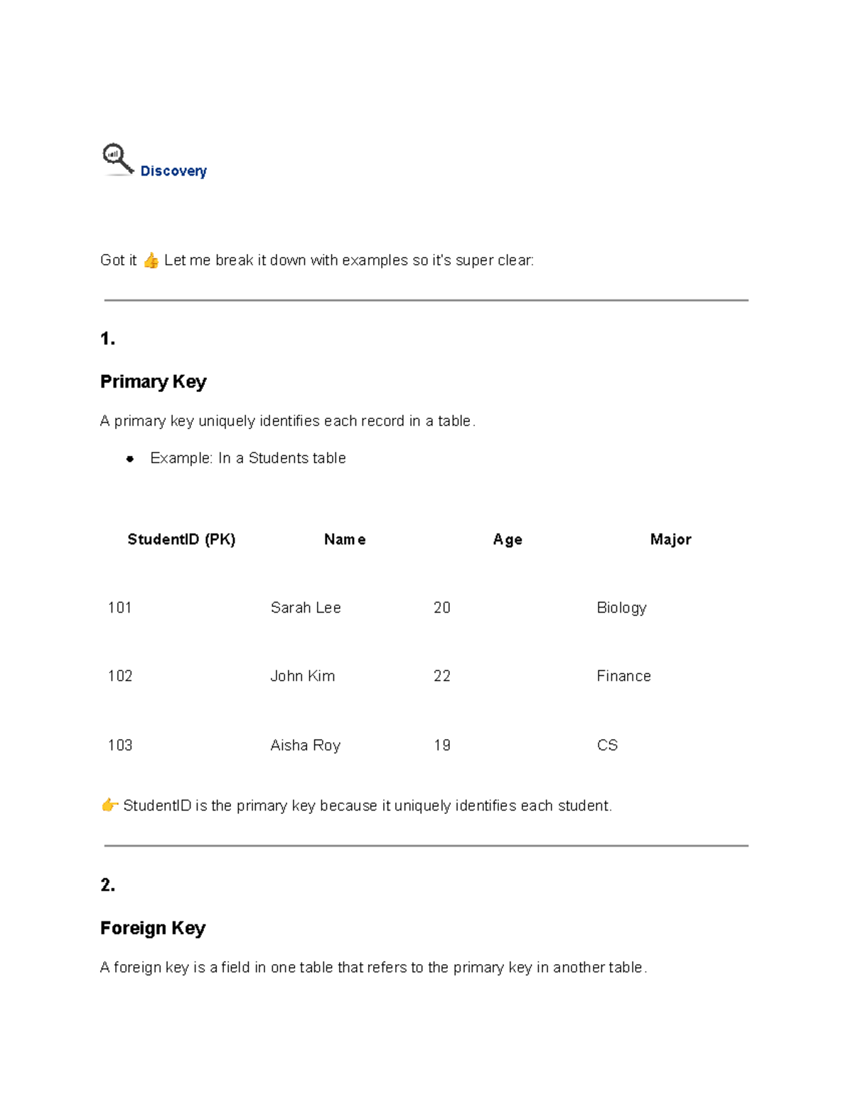 Database Design Basics: Organizing Info & Reporting (CS101) - Studocu