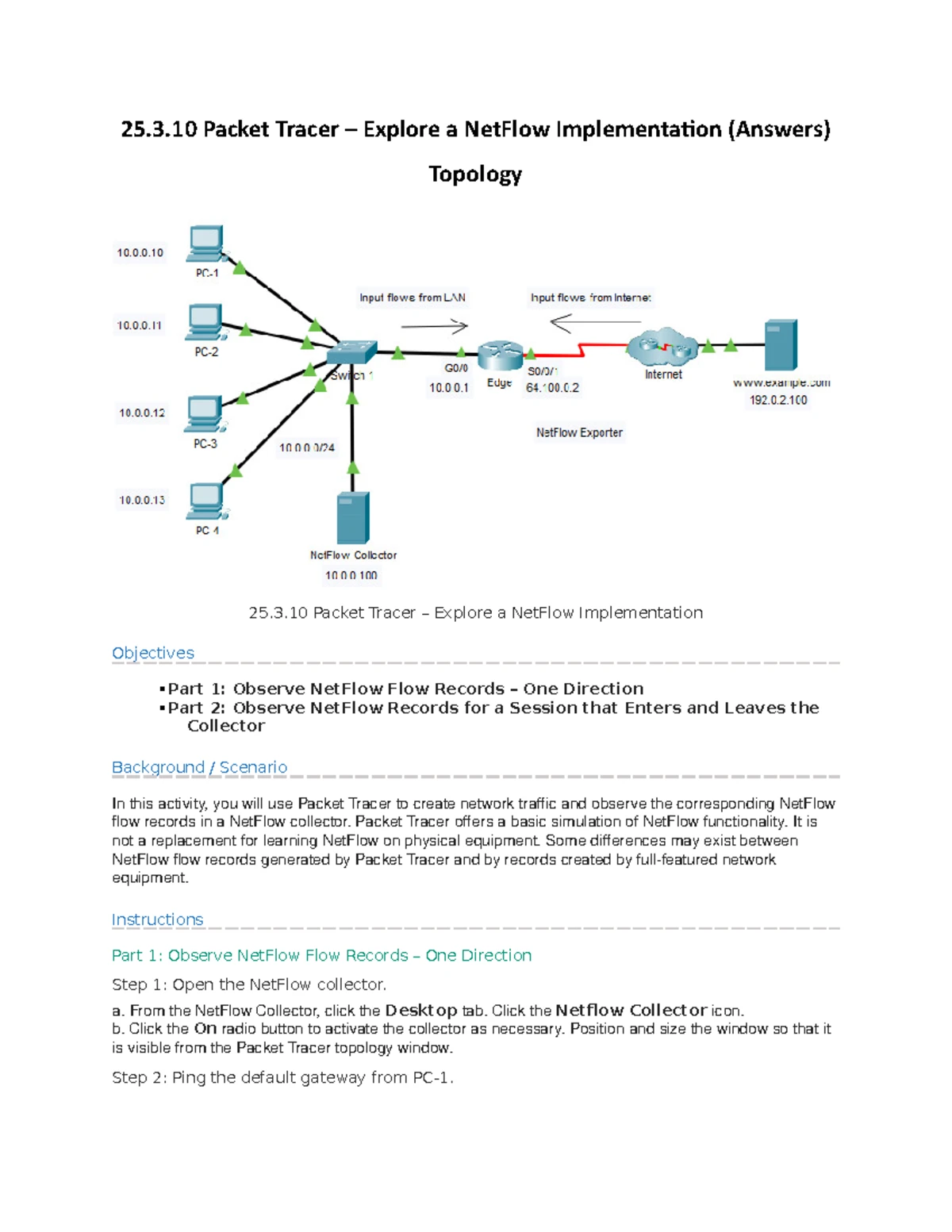 Network Security 1.0 Modules 1-4 Securing Networks Group Exam Answers - Network Security ...
