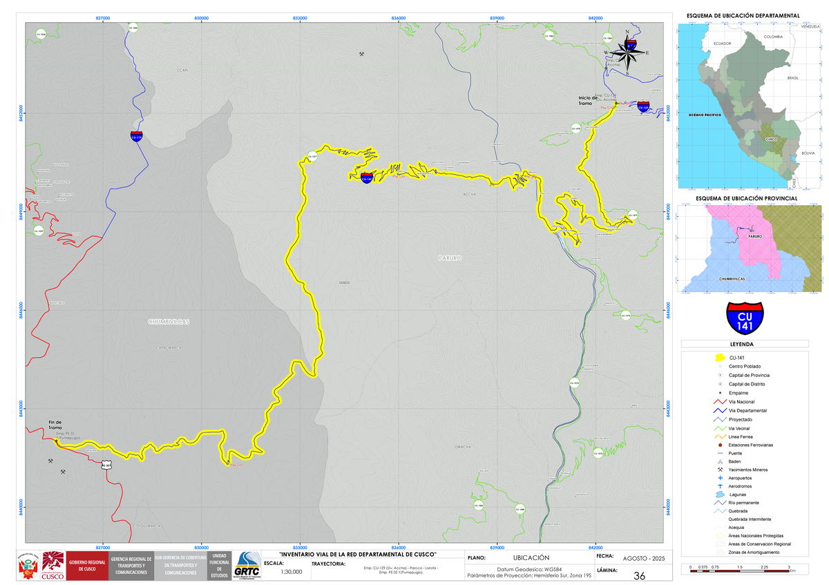 Mapa Vial CU-141: Esquema de Ubicación Departamental en Hampatococha ...