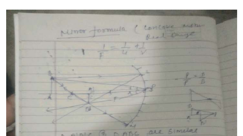 Concave Mirror and Lens Formula Notes (PHYS 101) - Studocu