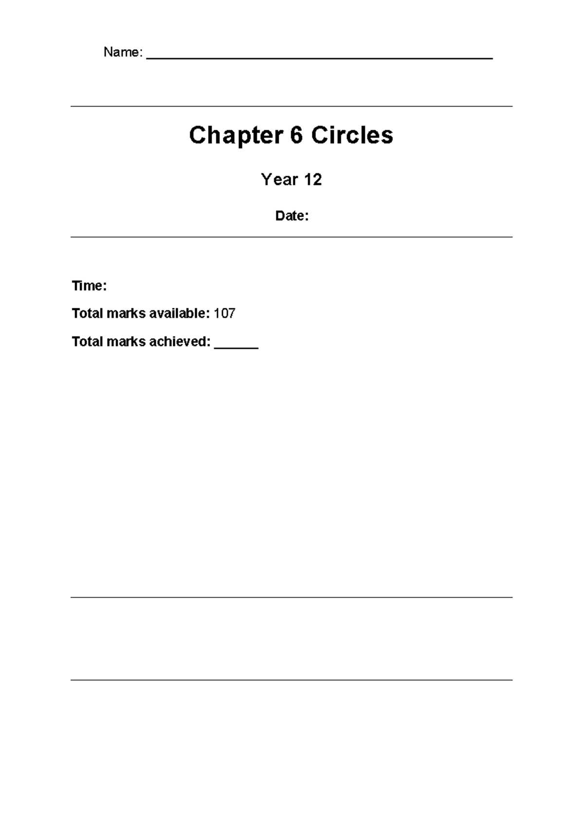 P1 Chapter 6 - Circles: Geometry and Equations in Year 12 - Studocu