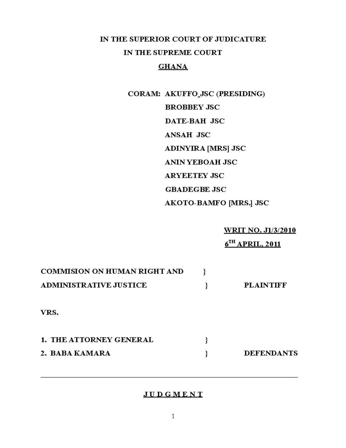 Ghana Legal System Notes FOR Exams - Bishop’s Note GHANA LEGAL SYSTEMS ...