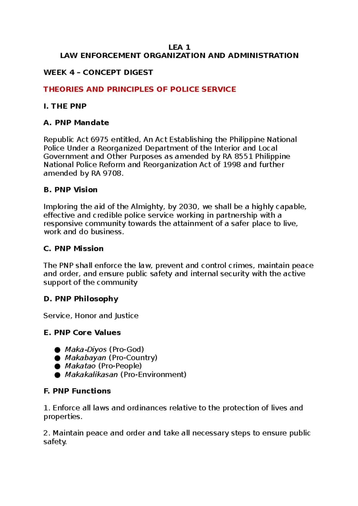 The Evolution of Policing System - Week 2 – Concept Digest THE ...