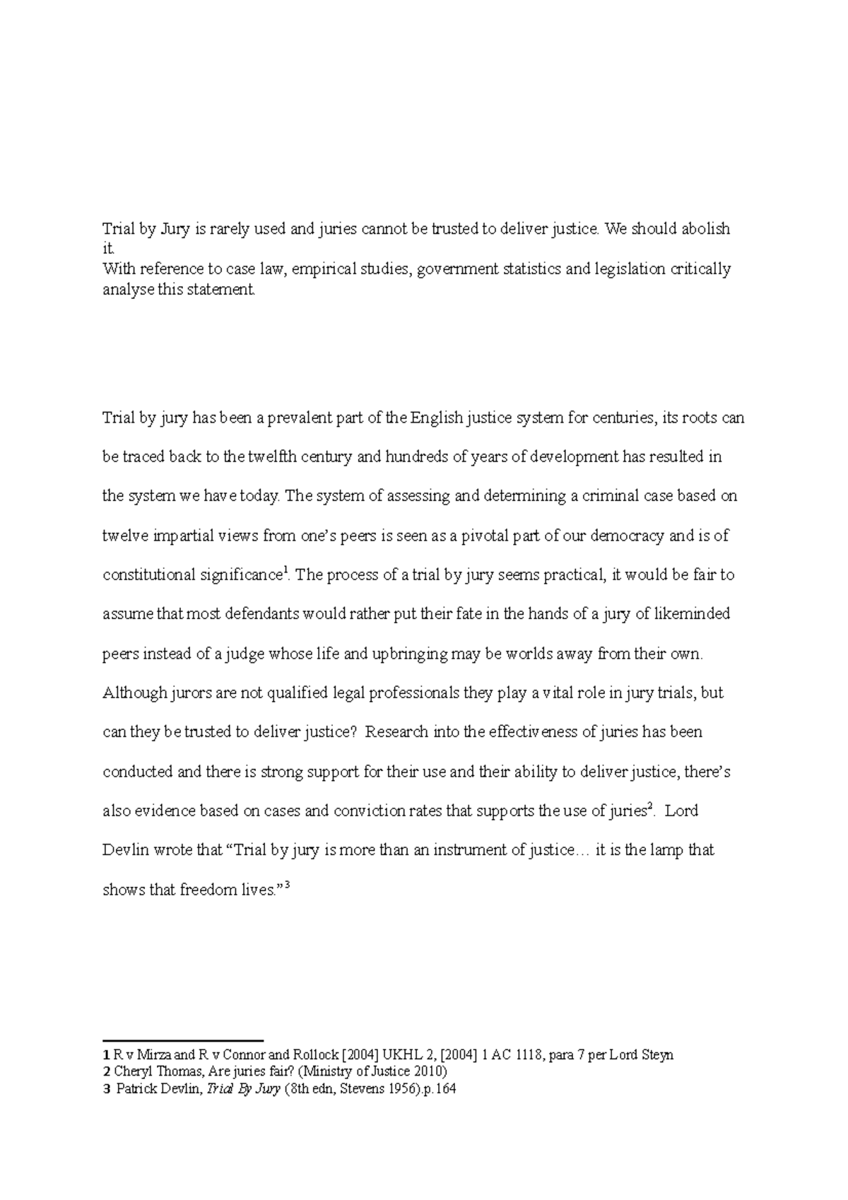 Analysis of the Role and Effectiveness of Jury Trials in the UK Law ...