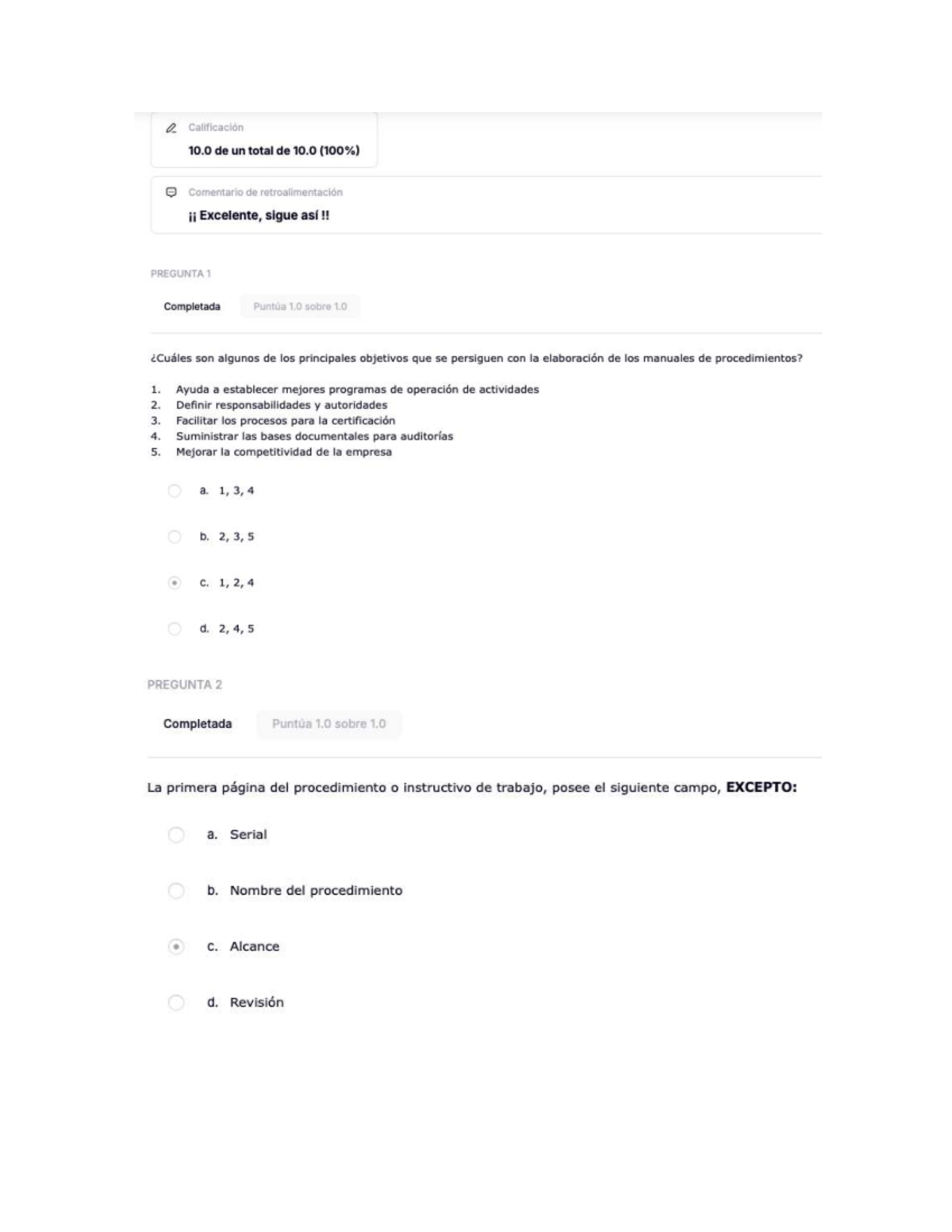 U5 GEST DE CAL - Exámenes y Preguntas de Procedimientos ISO - Studocu