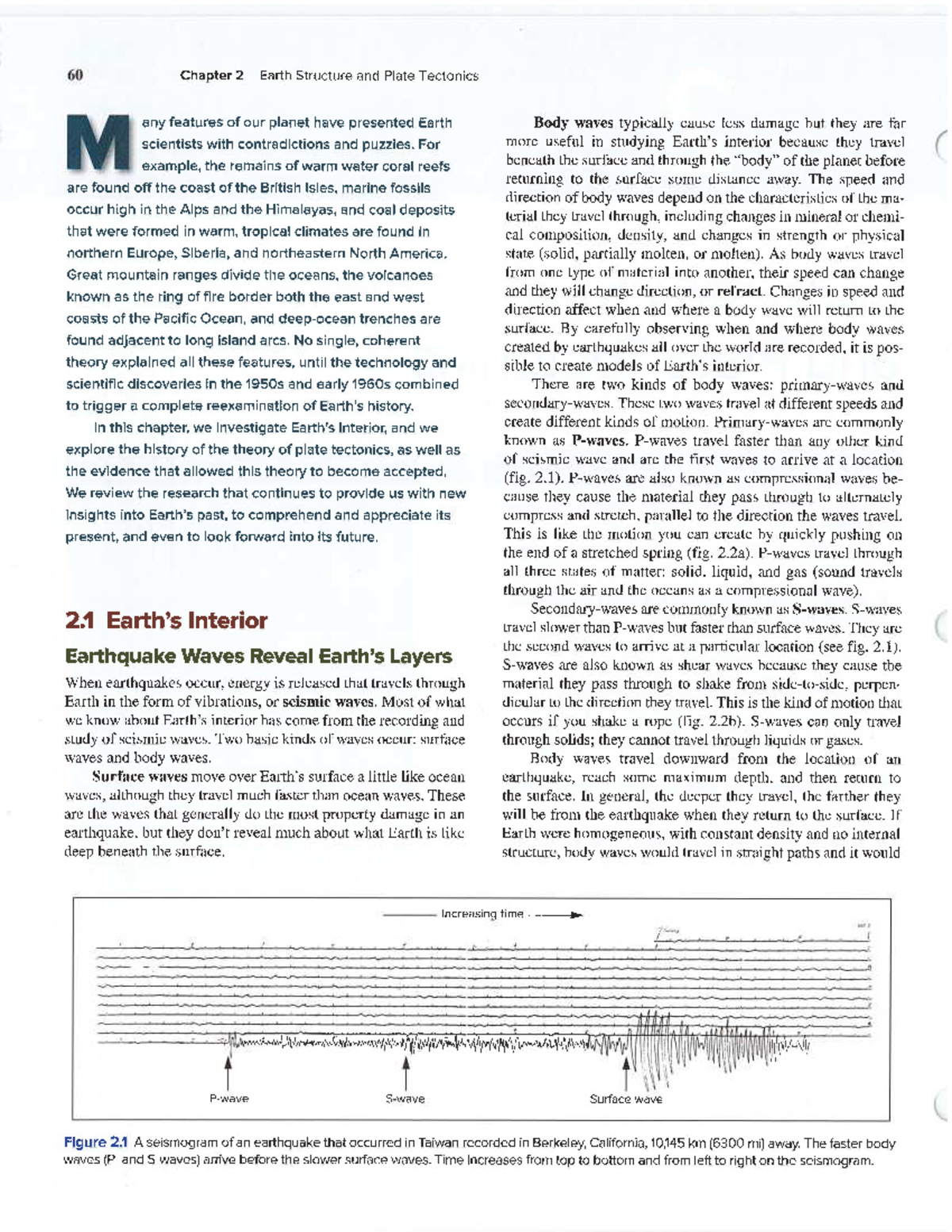 Chapter 2: Earth Structure and Plate Tectonics - Key Concepts for XX123 ...
