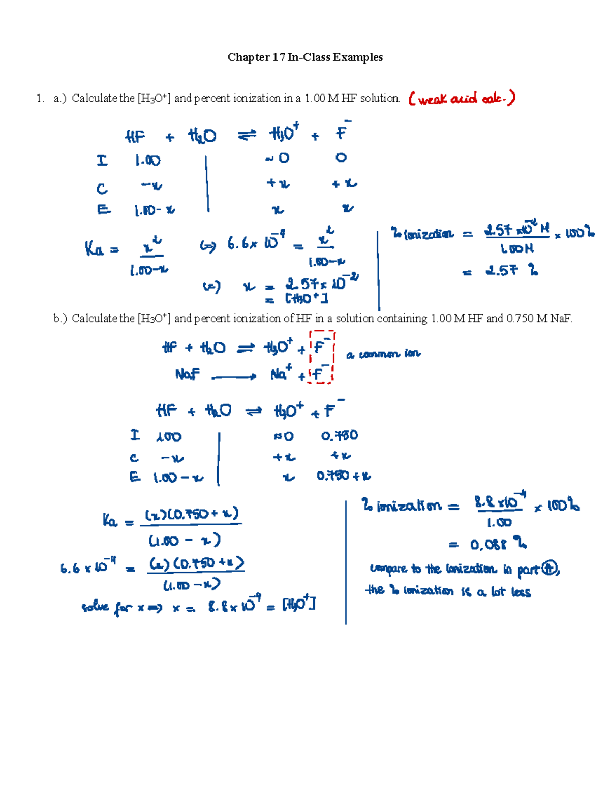 Chapter 17 In-Class Examples - Chapter 17 In-Class Examples a ...