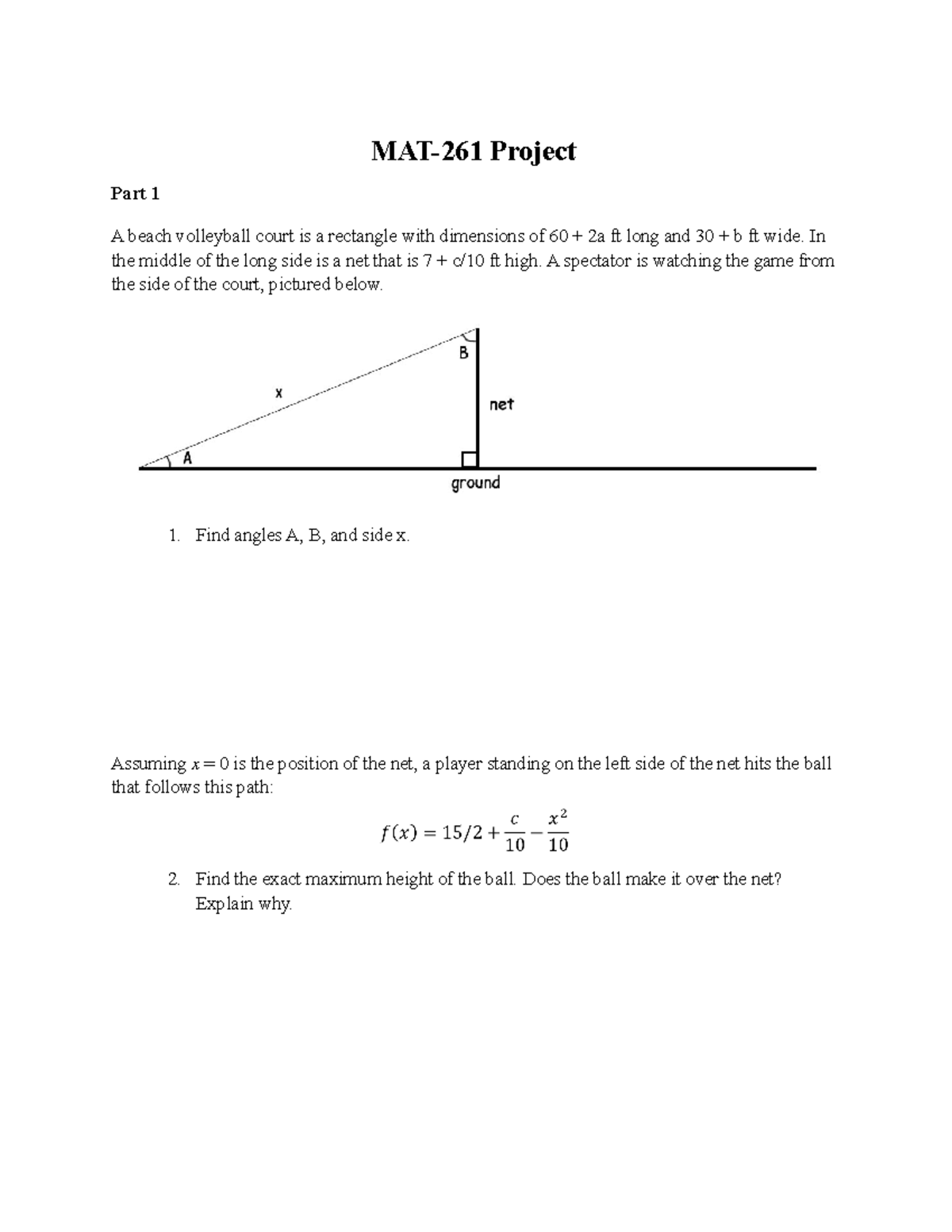 MAT 261 RS Project - Bio182 lab 3 worksheet - MAT-261 Project Part 1 A ...