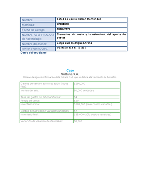 EA2. Práctica contable básica.xlsx - Hoja1 - Fecha: Nombre del modulo ...