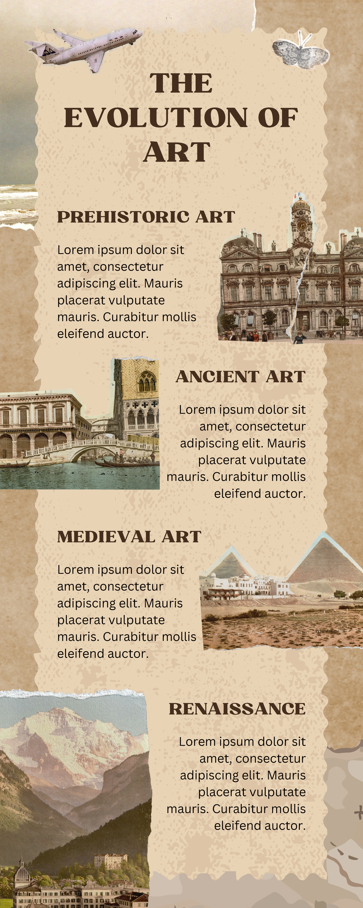 Brown Vintage The Evolution of Art History Infographic - THE EVOLUTION ...