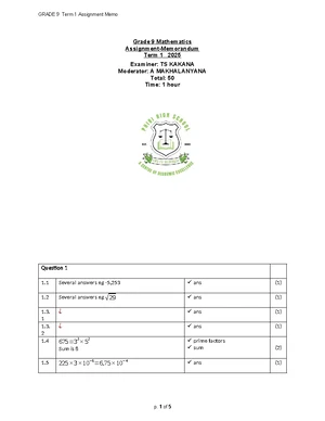 Lesson Plan Gr 9 Mathematics Term 3 Week 1: Functions & Relationships ...