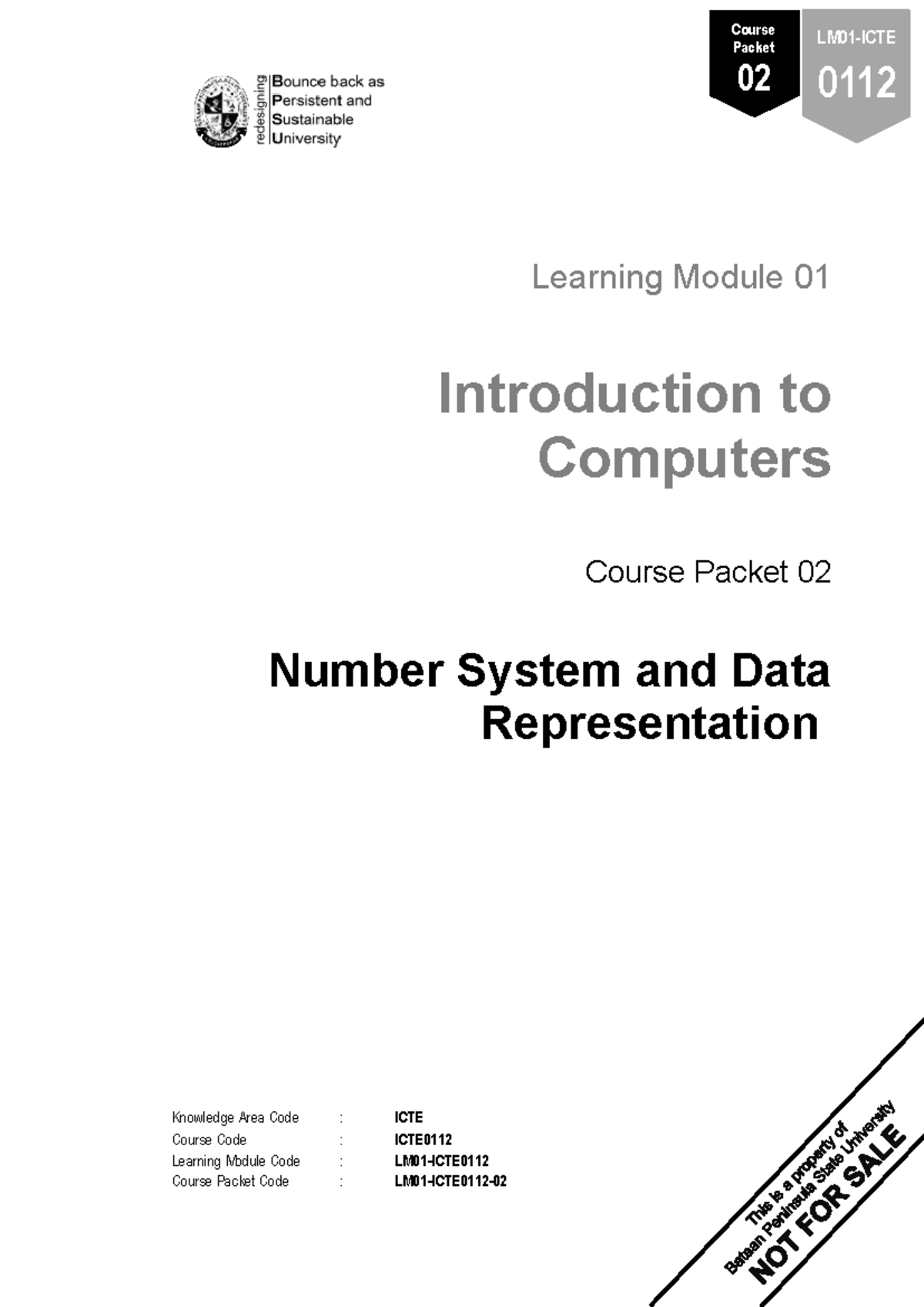 EE ICTE0112 LP02 - Lecture on Number Systems & Data Representation - Studocu