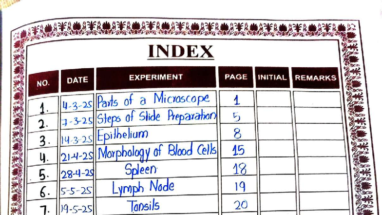 Complete Histology Practical (BIO 101) - Microscope & Slide Prep - Studocu