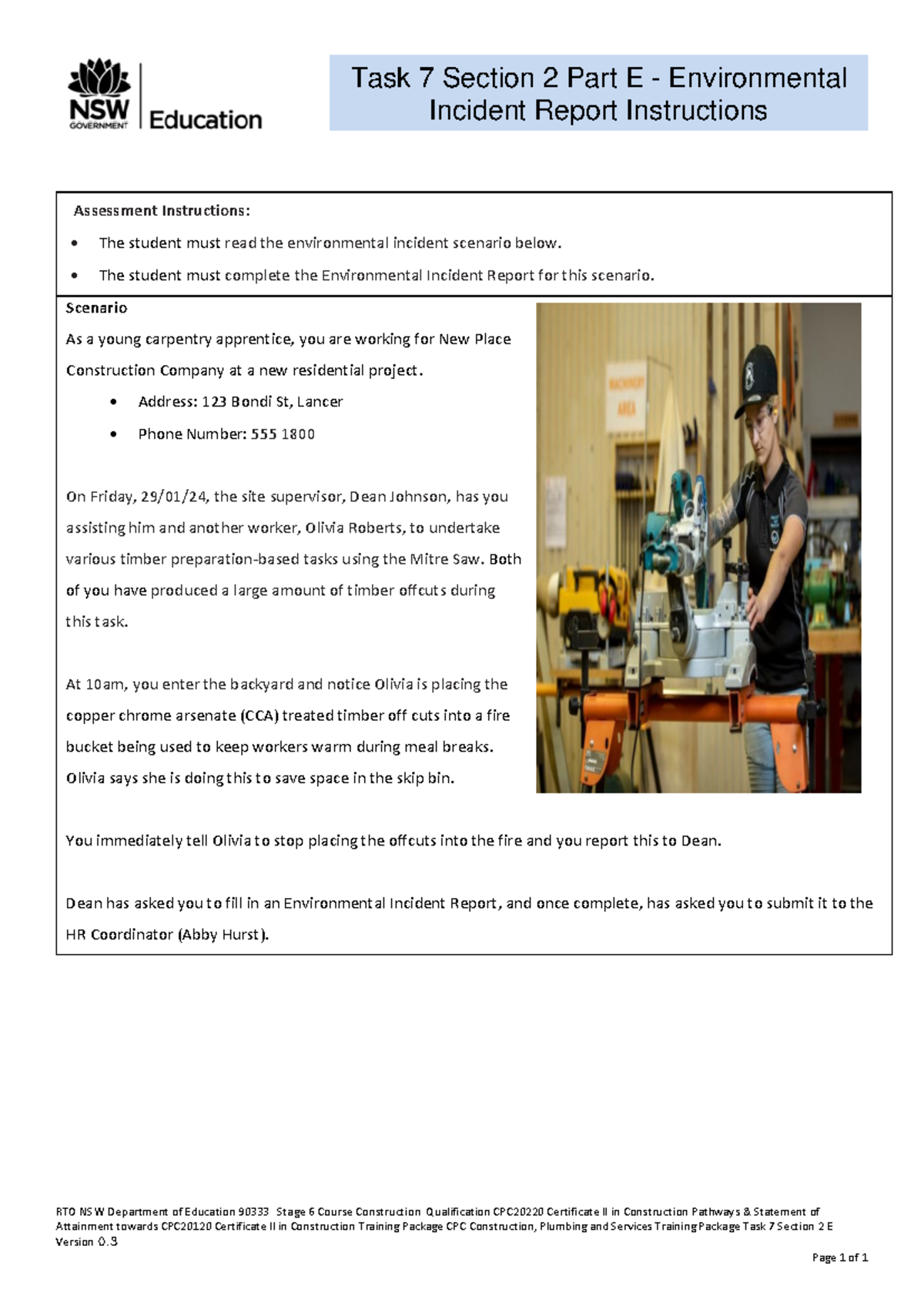 Task 7 Section 2 E - Environmental Incident Report Guidelines - Studocu