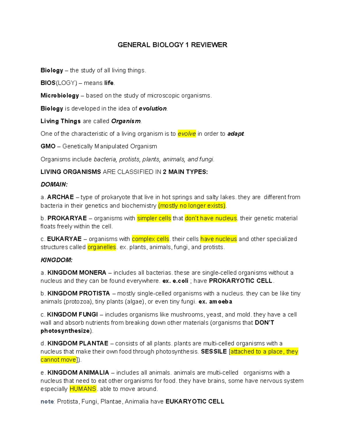 Daily Lesson Log (DLL) for Gen. Biology 2 - Grade 12 (Quarter 3) - Studocu