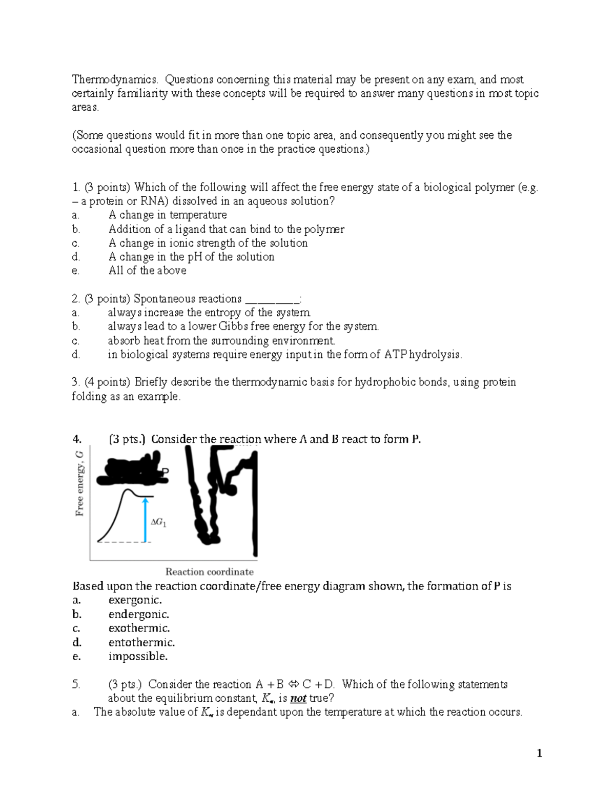 Thermodynamics Practice Problems (Course Code: Thermo) - Studocu