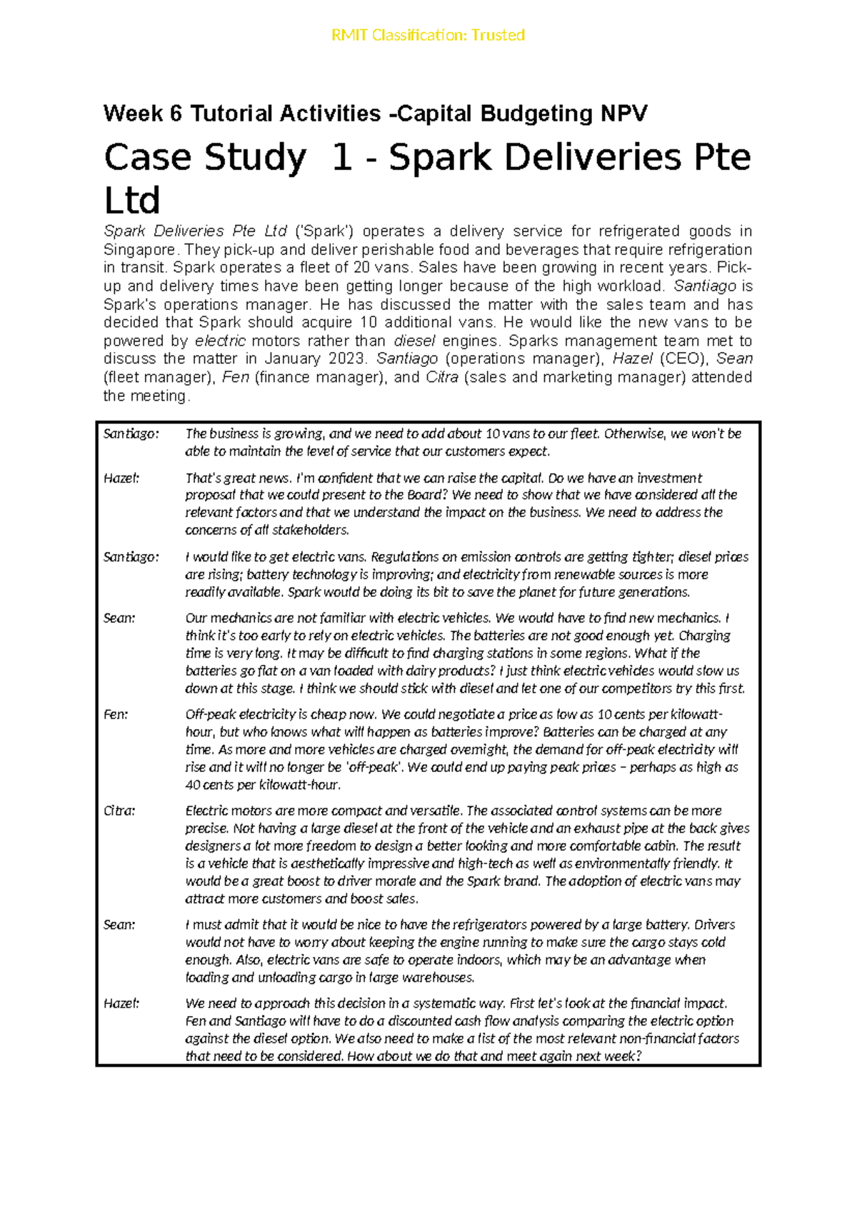 Week 6 Tutorial Activities - Week 6 Tutorial Activities -Capital ...
