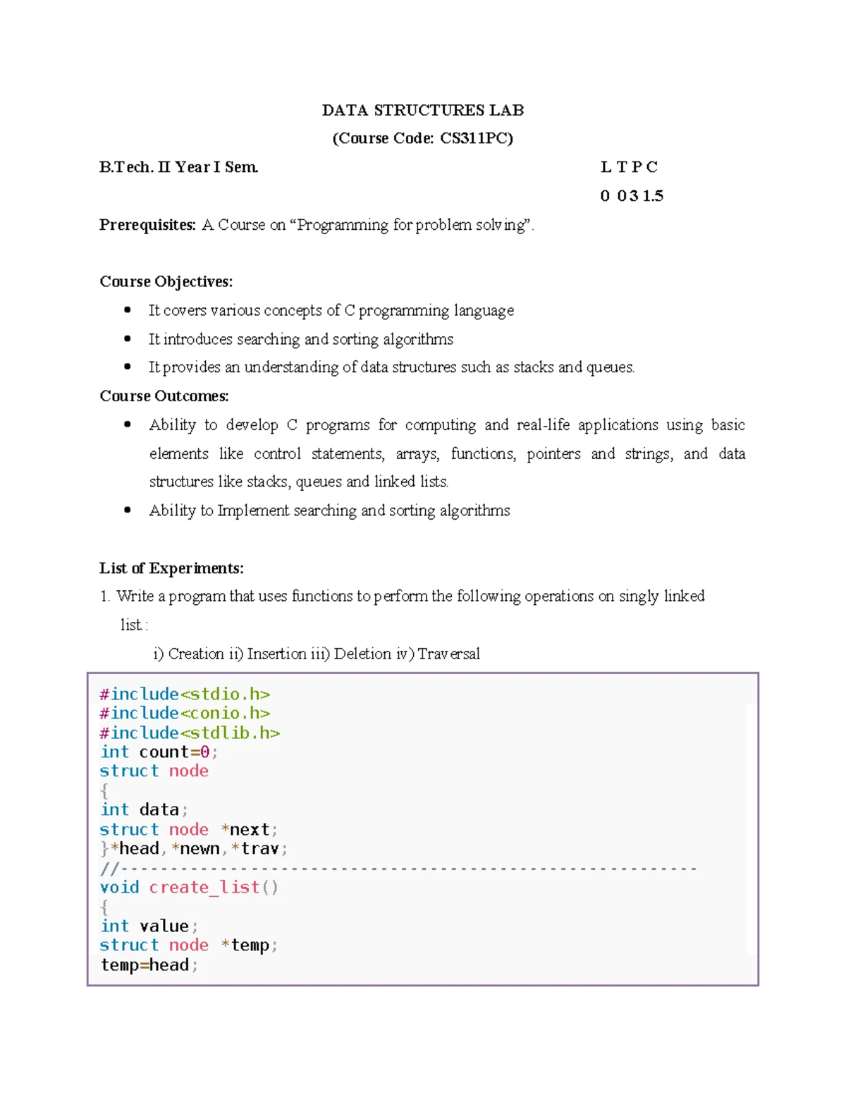 AM604PC Natural Language Processing LAB R22 AI&ML 3rd yr 2nd sem - B. III Year II Sem L T P C 0 ...