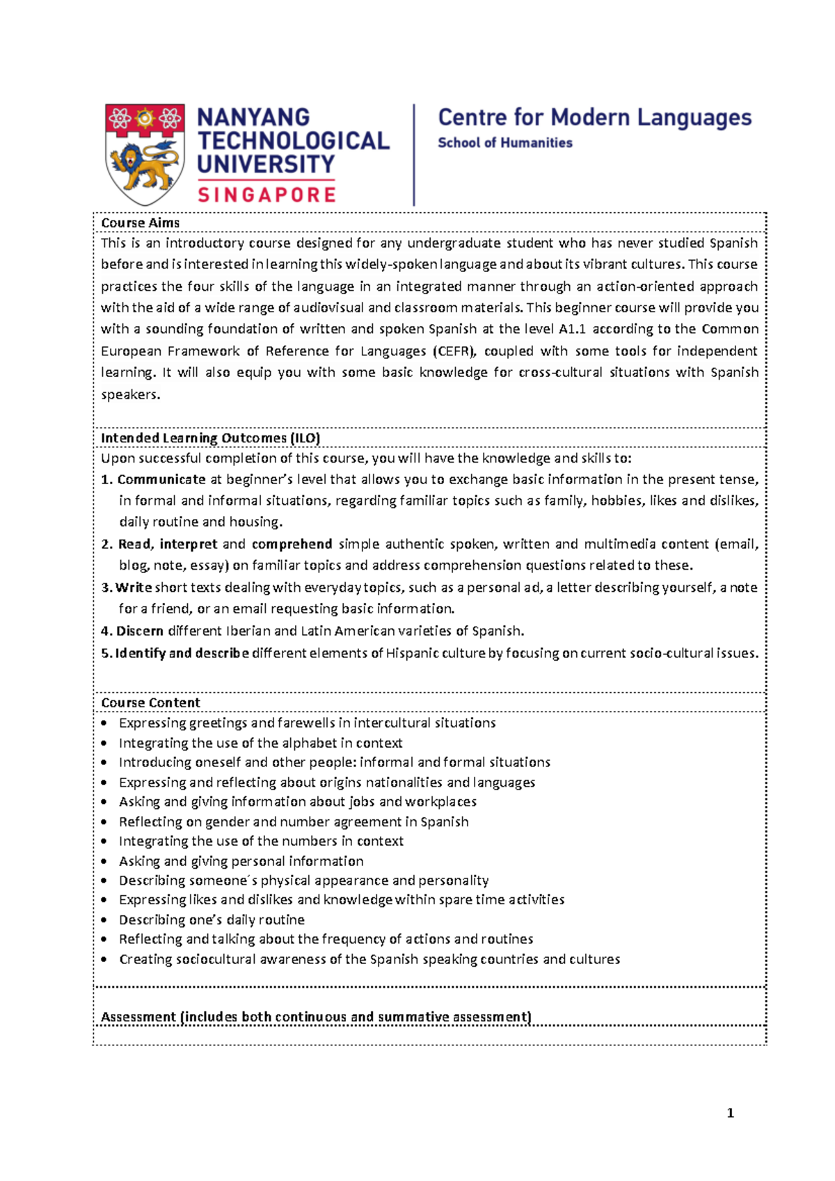 Ls9001 - LS5001 Beginner Spanish Course Overview and Schedule - Studocu