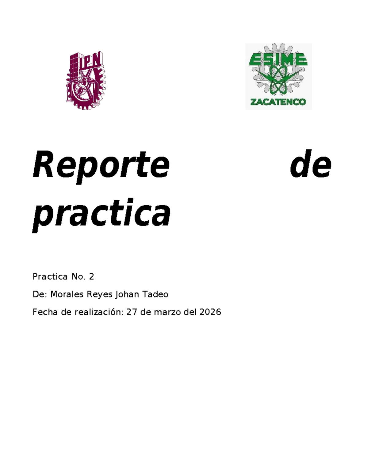 Reporte de Práctica No. 2: Ley de Gauss y Campo Eléctrico - 2EM4 - Studocu