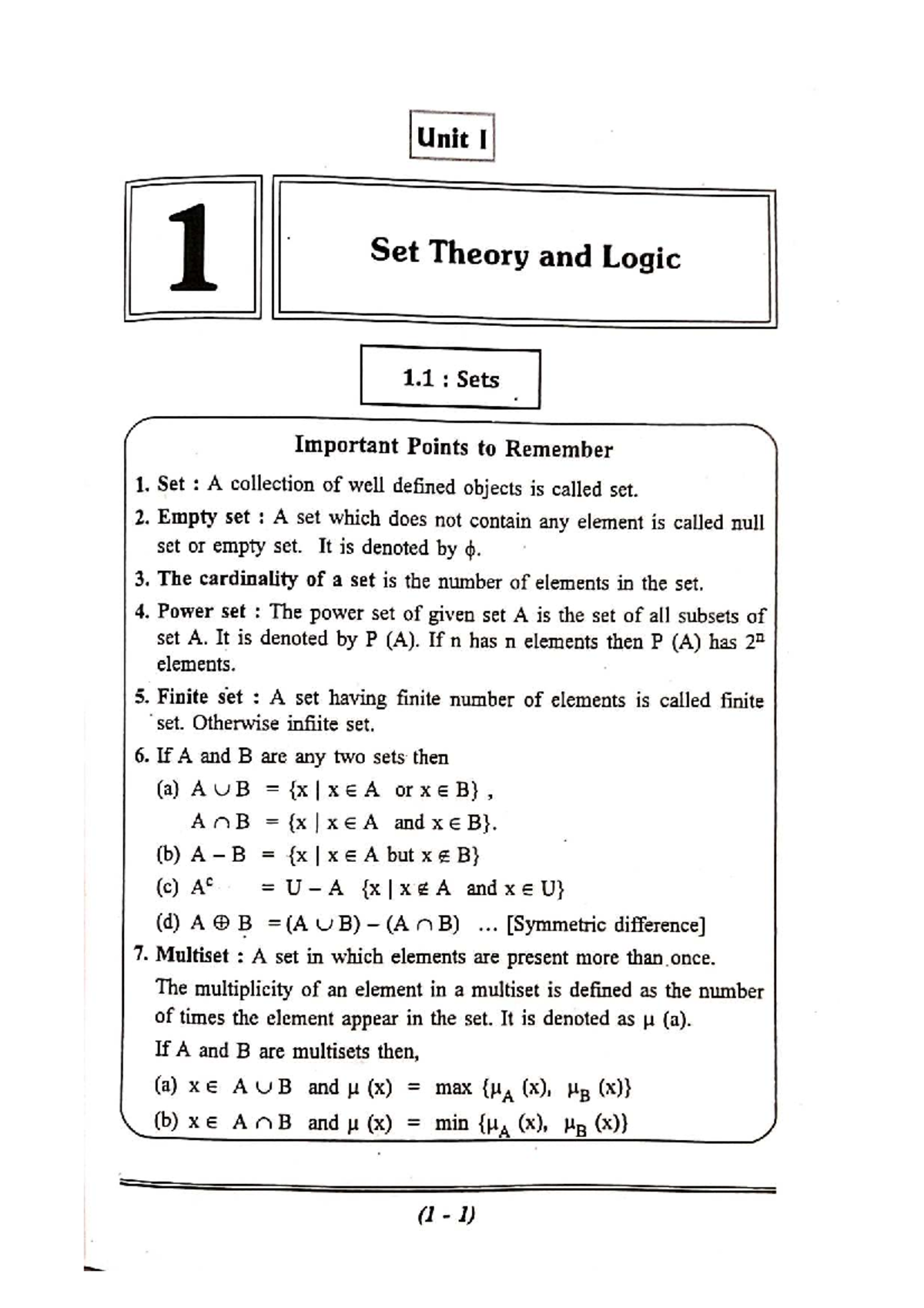 DM Insem - Discrete Mathematics: Set Theory & Logic Notes - Studocu