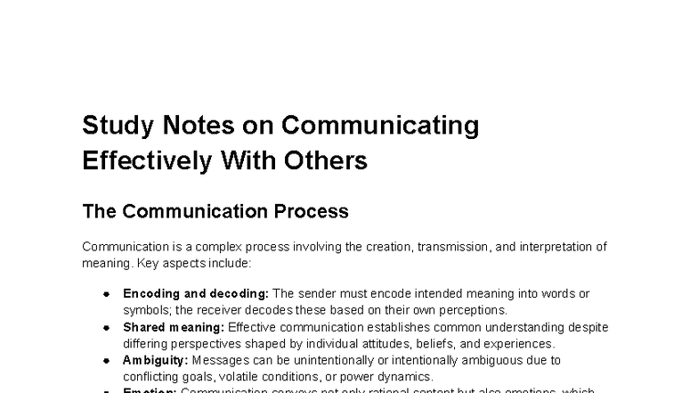 Effective Communication Strategies: Key Concepts and Skills (COMM 101 ...