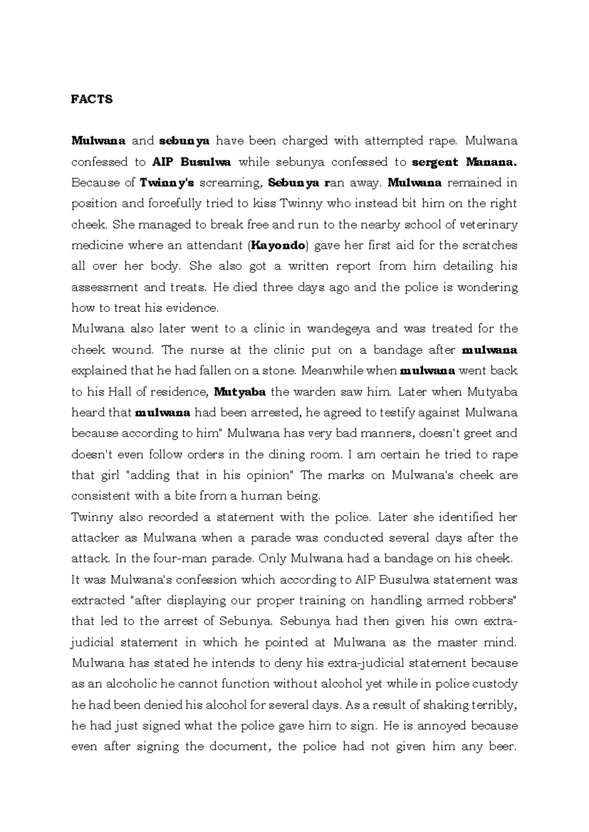 Evidence Problem Question: Admissibility of Confessions and Testimonies ...