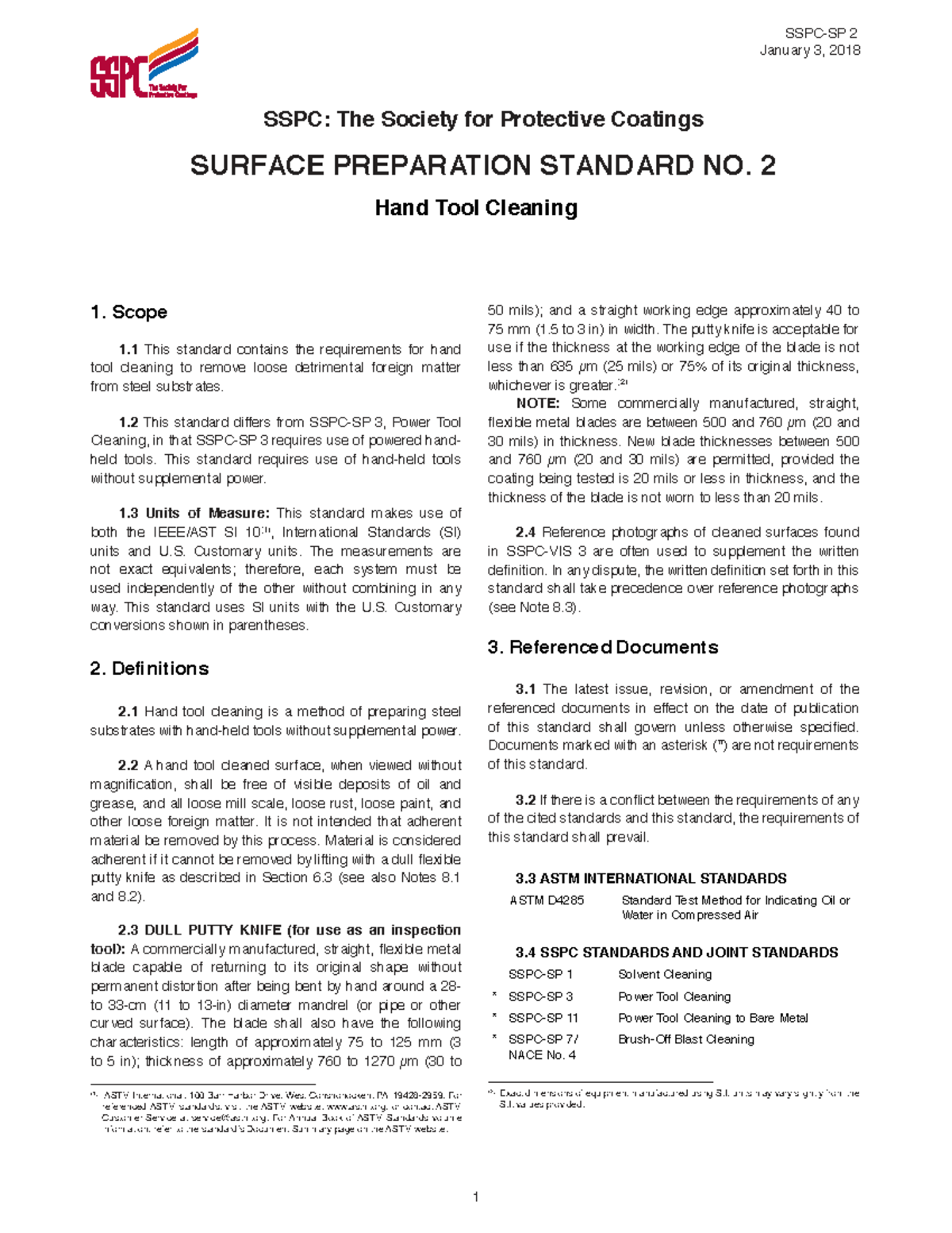 SSPC SP 2: Hand Tool Cleaning Standard Overview and Guidelines - Studocu