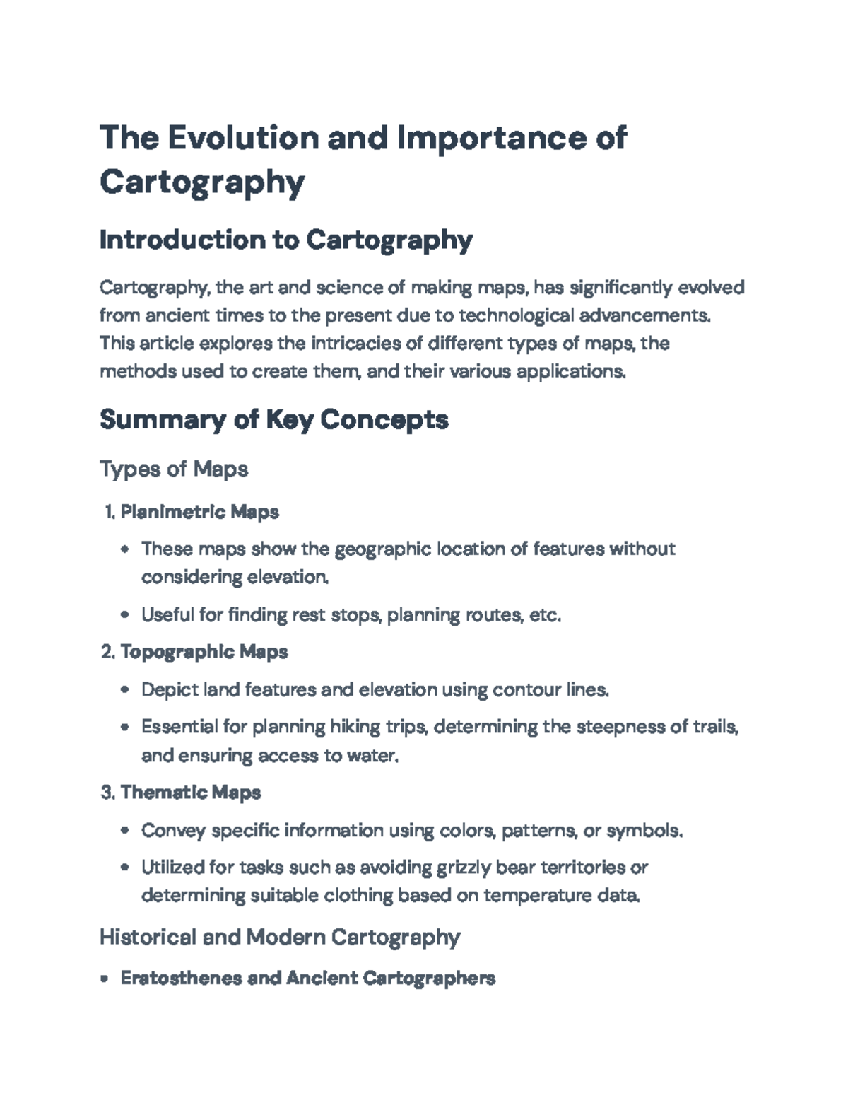 The Evolution and Importance of Cartography: Methods, Maps, and Tech ...